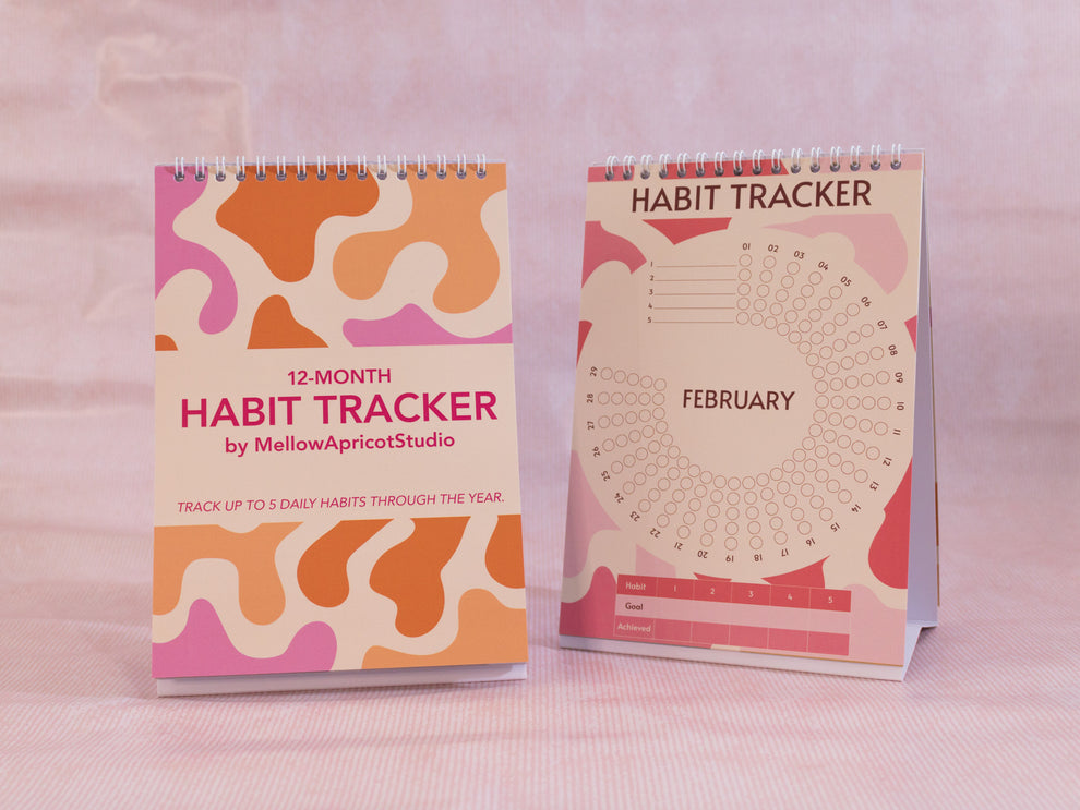 A5 Modern Desk Habit Tracker with Journal Prompts – MellowApricotStudio